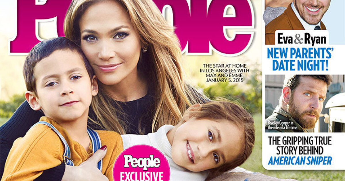 Žurnalo „People“ viršeliui Jennifer Lopez fotografavosi su šešiamečiais ...