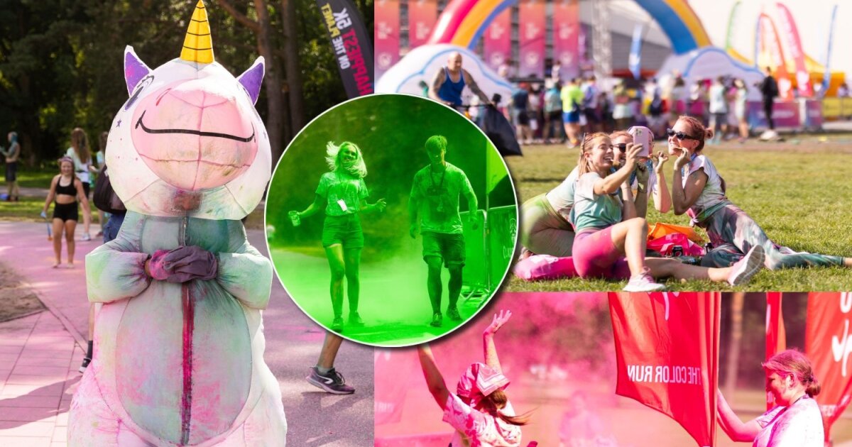 Vilnių nudažė jubiliejinis „The Color Run“ bėgimas: Vingio parke ...